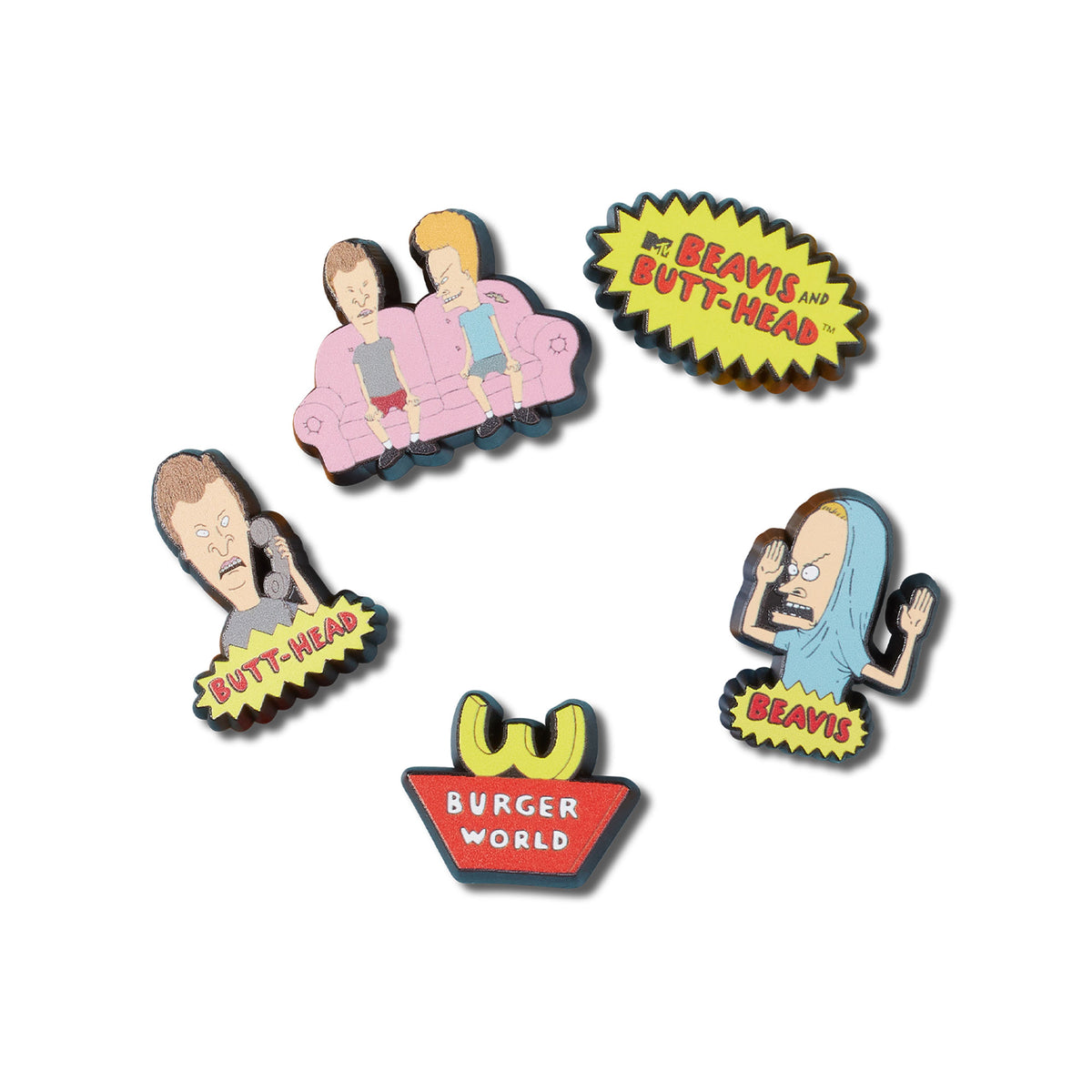 Crocs Beavis and Butthead Jibbitz 5 Pack 10010561 | OVERKILL