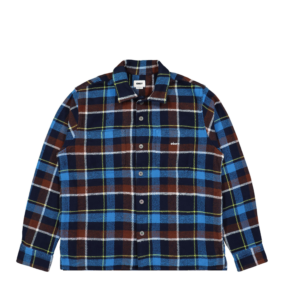 Obey Ray Woven Shirt 181200383 / Academy Navy Multi | OVERKILL