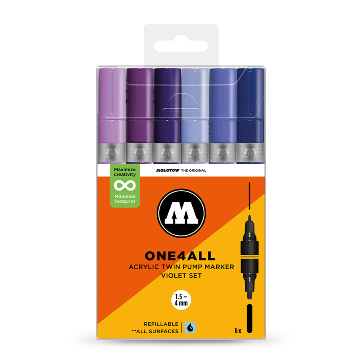 Molotow ONE4ALL Acrylic Twin Violet Set 200.853 | OVERKILL