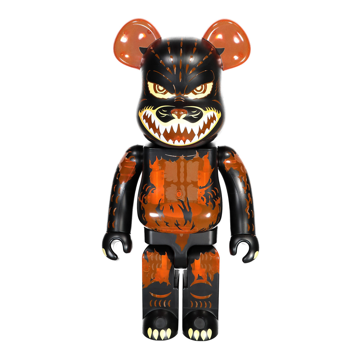 Medicom Be@rbrick Godzilla Meltdown: Clear Orange Version 1000% ...