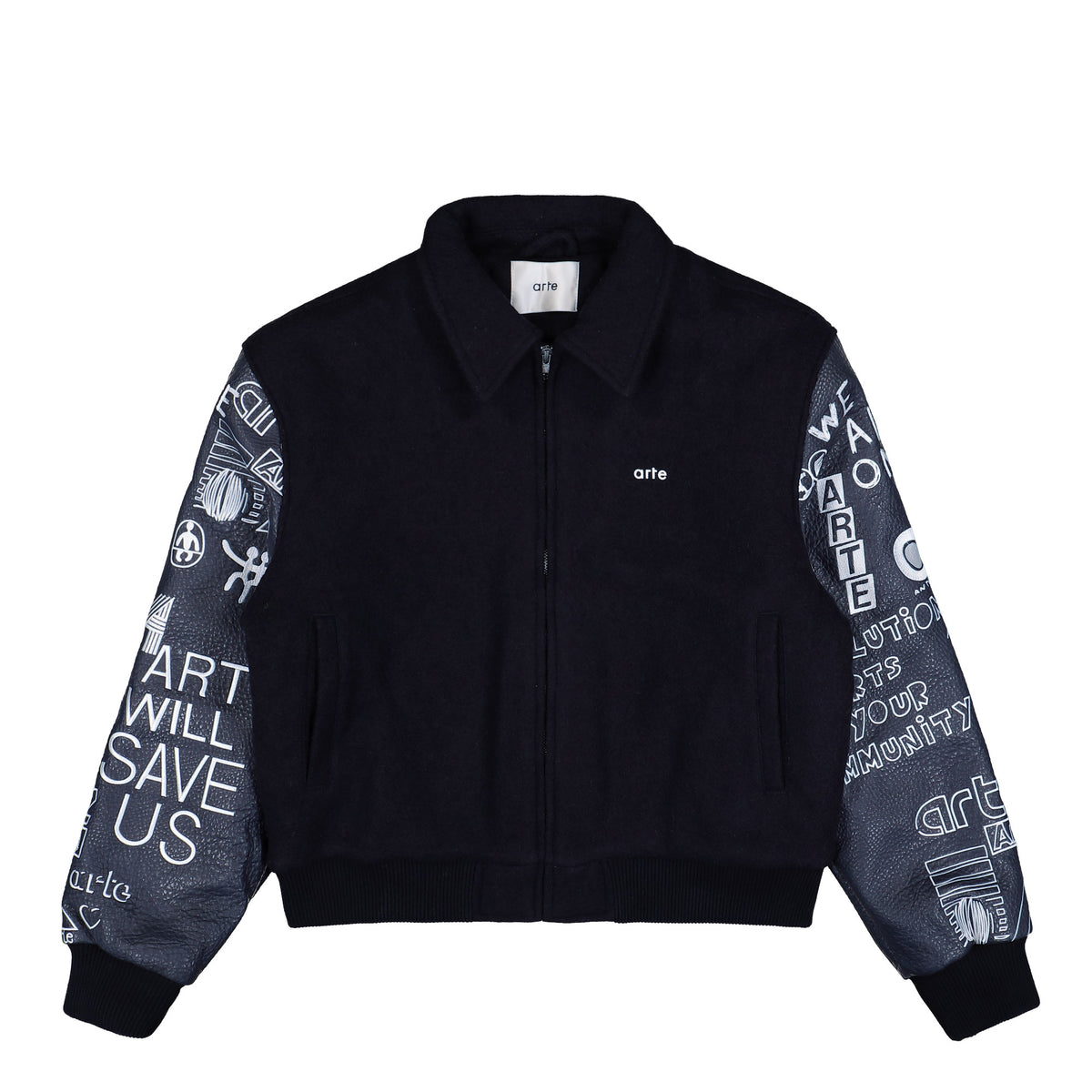 Arte Antwerp Art Saves College Jacket AW25-074J / Navy | OVERKILL