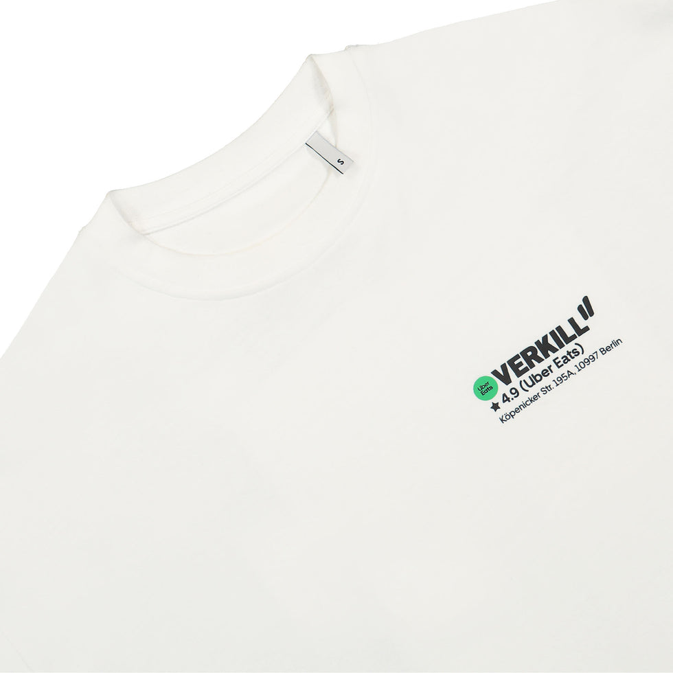 Overkill Uber Eats Delivery Map Tee OK-UE-DLV-TEE-WHT | OVERKILL