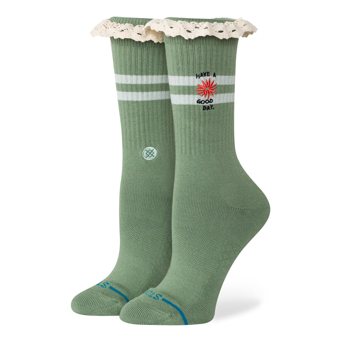 Stance Have A Good Day Crew Socks W556D25HAV-GRN | OVERKILL